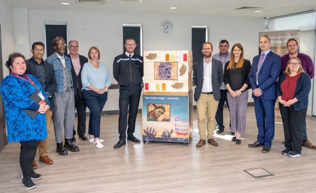 PCC attends unveiling of Slough knife art installation - Thames Valley PCC